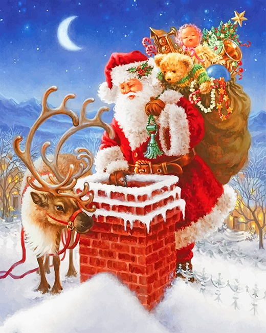 Santa Christmas Paint By Numbers NumPaint Paint By Numbers