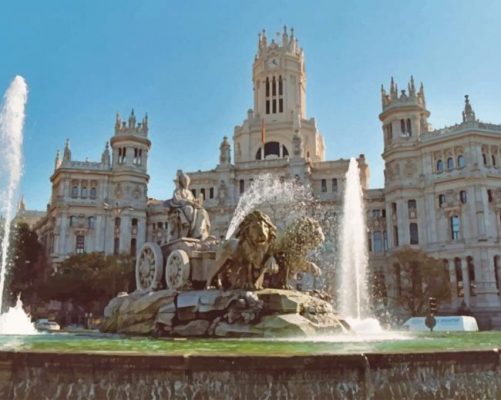 Cybele Fountain Madrid - Cities Paint By Numbers - Num Paint Kit