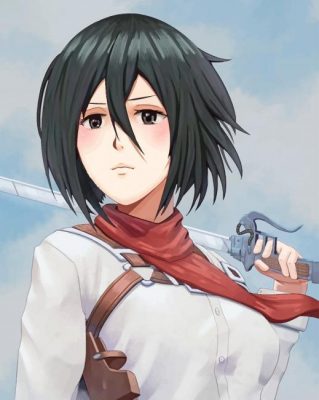 Mikasa Ackerman Attack On Titan - Animations Paint By Numbers - Num ...