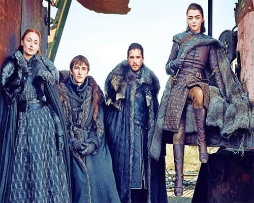 Game of Thrones Jon Snow Sansa and Arya Stark - Paint By Number - Num Paint Kit