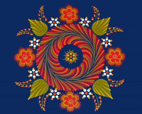 Simple Mandala - Paint By Numbers - Num Paint Kit