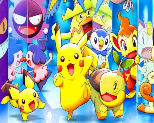 Pokemon Characters - Ccartoons Paint By Numbers - Num Paint Kit