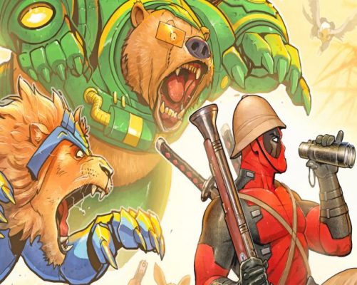 Deadpool Animation Animals - NEW Paint By Numbers - Num Paint Kit