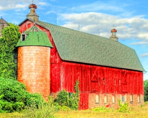 Old Red Barn - Paint By Numbers - Num Paint Kit
