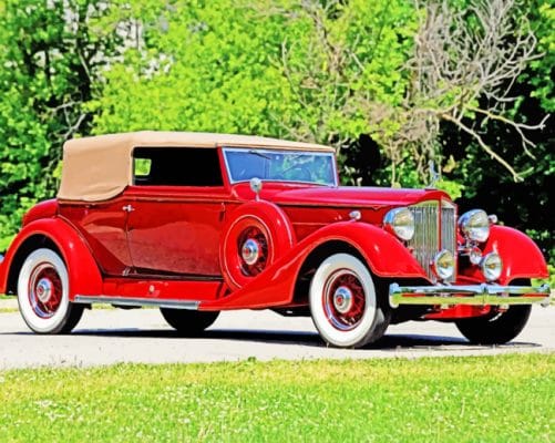 Packard Eight Car - Paint By Numbers - Num Paint Kit