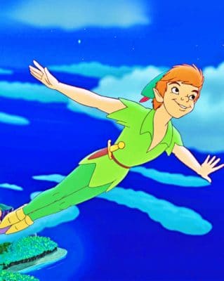 Peter Pan Cartoon - Paint By Numbers - Num Paint Kit