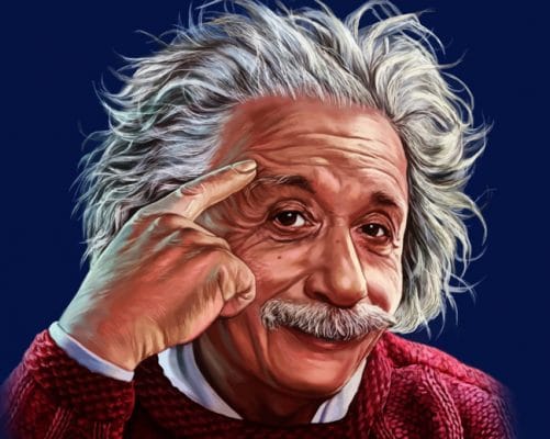 Albert Einstein Smiling - Paint By Numbers - Num Paint Kit