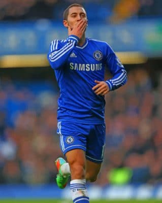 Hazard From Chelsea Team - Soccer Paint By Numbers - Num Paint Kit