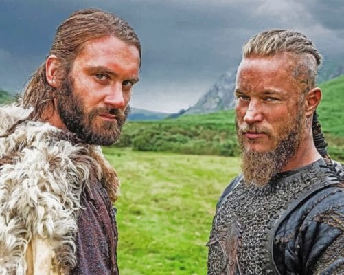 Ragnar And Jon Snow - Actors Paint By Numbers - Num Paint Kit