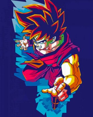 Goku - Paint By Numbers - Num Paint Kit