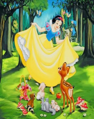 Snow White And Her Friends - Paint By Numbers - Num Paint Kit