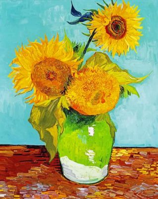 Vincent Van Gogh Three Sunflowers - Paint By Numbers - Num Paint Kit