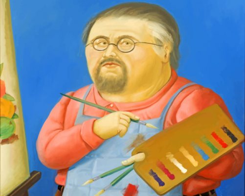 Botero Self Portrait - Paint By Numbers - Num Paint Kit