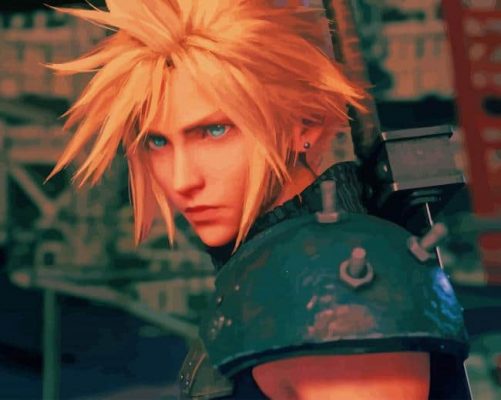 Final Fantasy Cloud Strife - Paint By Number - Num Paint Kit