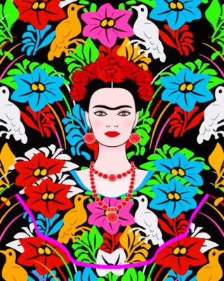 Frida Kahlo Illustration - Paint By Number - Paint by numbers