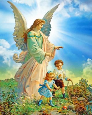 Guardian Angel - Paint By Numbers - Num Paint Kit
