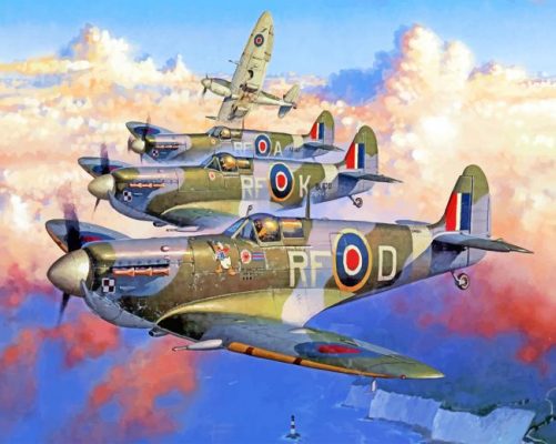 Spitfires - Paint By Numbers - Num Paint Kit