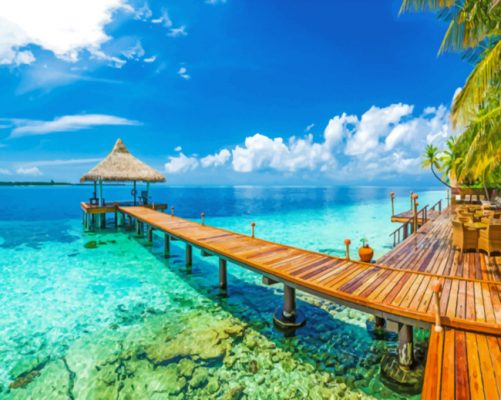 Cancun Mexico - Paint By Number - Num Paint Kit