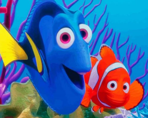 Nemo and Dory Finding Nemo - Paint By Number - Num Paint Kit