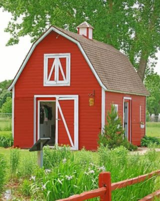 Red Barn - Paint By Number - Num Paint Kit