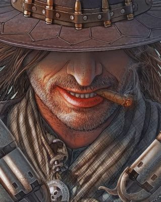 Western Gunslinger - Paint By Number - Num Paint Kit