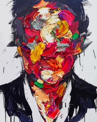 Abstract Colorful Face - Paint By Numbers - Num Paint Kit