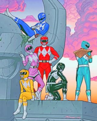 Power Rangers - Paint By Numbers - Num Paint Kit