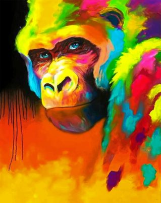 Colorful Monkey - Paint By Number - Num Paint Kit