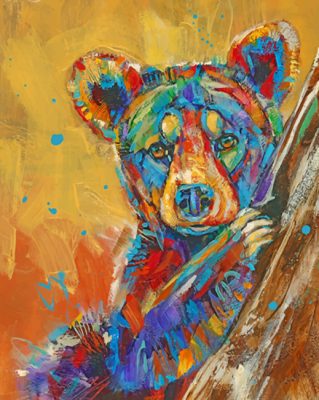 Colorful Bear - Paint By Number - Num Paint Kit