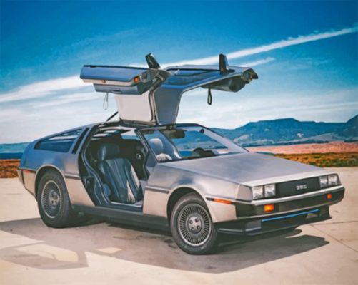 Delorean Car - Paint By Number - Num Paint Kit