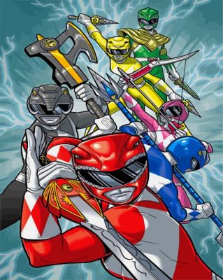 Power Rangers Illustration - Paint By Number - Num Paint Kit