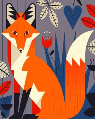 Cute Fox - Paint By Number - Num Paint Kit