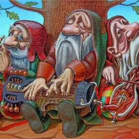 Musicians Dwarf - Paint By Number - Num Paint Kit