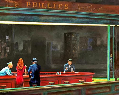 Late Dinner Nighthawks - Paint By Number - Num Paint Kit