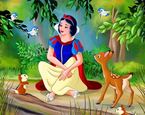 Snow White And Her Friends - Paint By Number - Num Paint Kit