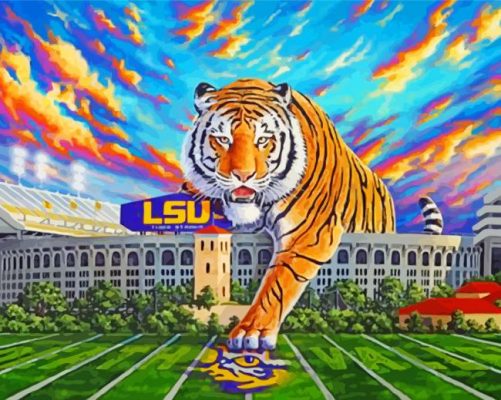Lsu Tigers Illustration - Paint By Number - Num Paint Kit