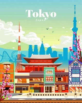 Tokyo Japan Asia - Paint By Number - Num Paint Kit