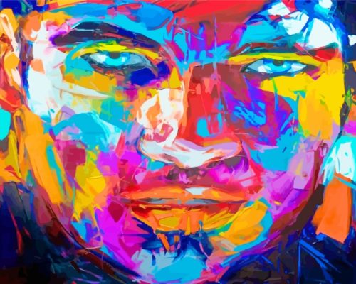 Abstract Handsome Face - Paint By Number - Num Paint Kit