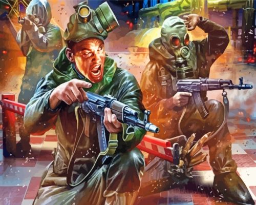 Aesthetic Battle Scene - Paint By Number - Num Paint Kit