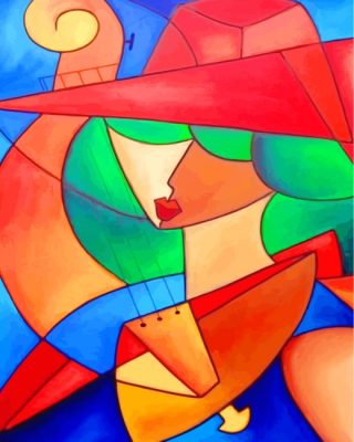 Cubist Woman - Paint By Number - Num Paint Kit