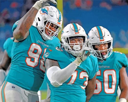 Miami Dolphins Players - Paint By Number - Num Paint Kit