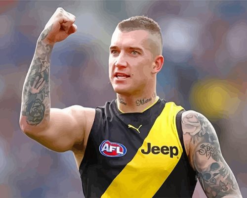 Australian Rules Footballer Dustin Martin - Paint By Numbers - Num ...