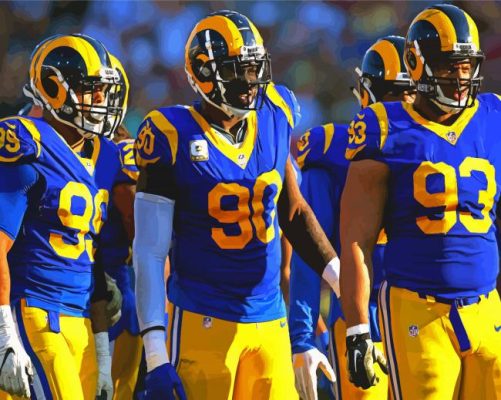 Los Angeles Rams Players Sport - Paint By Numbers - Num Paint Kit