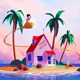 Kame House Dragon Ball Z - Paint By Numbers - Num Paint Kit