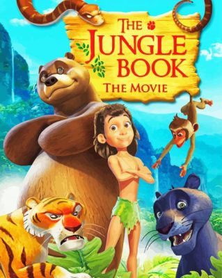 The Jungle Book Illustration - Paint By Numbers - Num Paint Kit