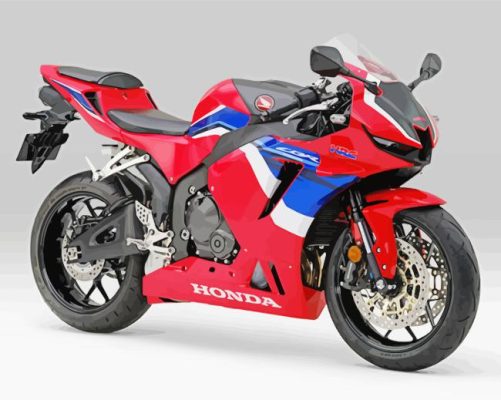 Honda 600 RR Motor Bike Paint By Numbers - Num Paint Kit