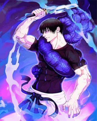Toji Fushiguro Jujutsu Kaisen Paint By Numbers - Num Paint Kit